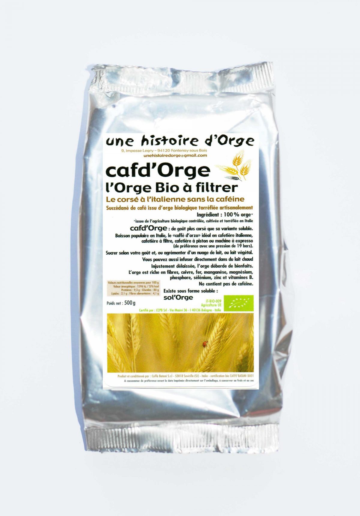 café d'orge bio à infuser Histoire d'Orge